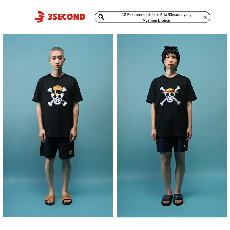 12 Rekomendasi Kaos Pria 3Second yang Nyaman Dipakai - 3Second